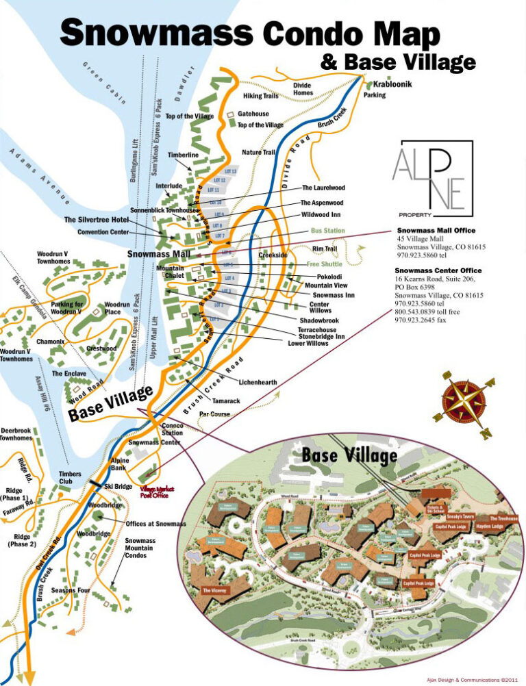 Snowmass Condo Map | Alpine Propery
